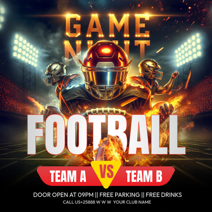 Copy of Soccer game day Ad Template | PosterMyWall