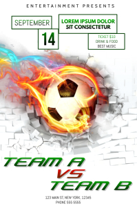 SOCCER EVENT POSTER TEMPLATE | PosterMyWall