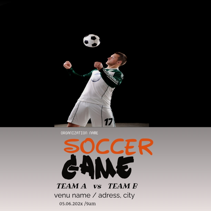 soccer game Template | PosterMyWall