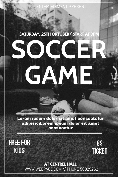 Soccer game event flyer template | PosterMyWall