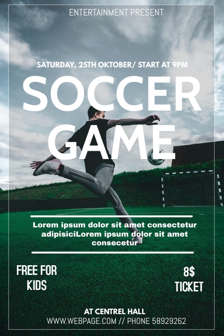 Copy of Soccer game event flyer template | PosterMyWall
