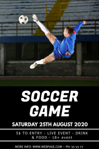 Soccer game event flyer template | PosterMyWall