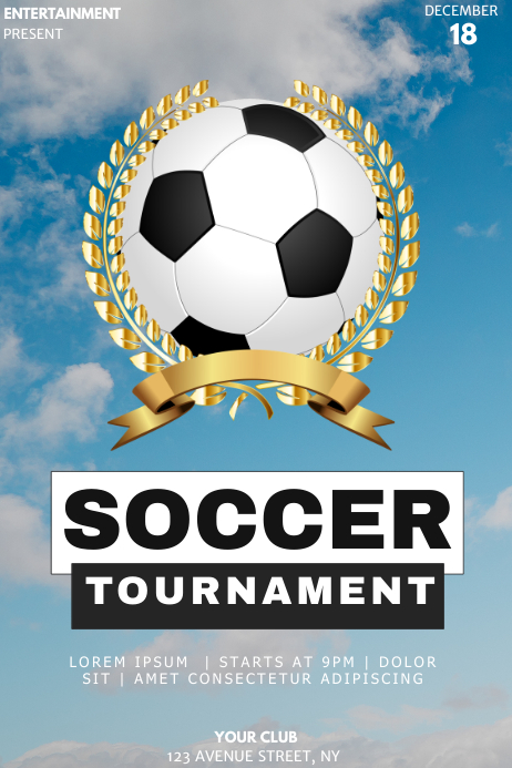 Soccer game event party flyer template | PosterMyWall