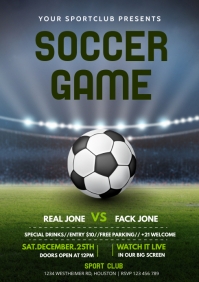 Soccer game poster Template | PosterMyWall