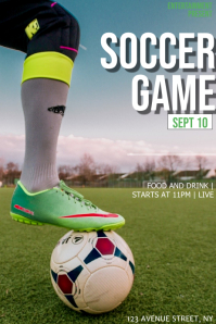 FOOTBALL GAME POSTER Template | PosterMyWall