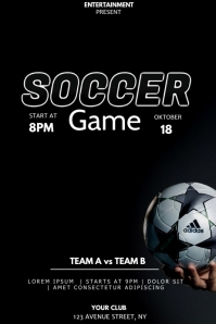 Soccer game party flyer template | PosterMyWall