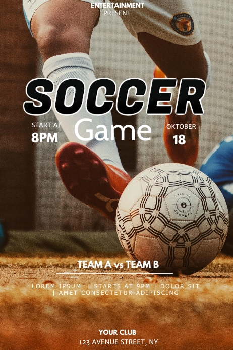 Brosur Templat Pamflet Pesta Permainan Sepak Bola | PosterMyWall
