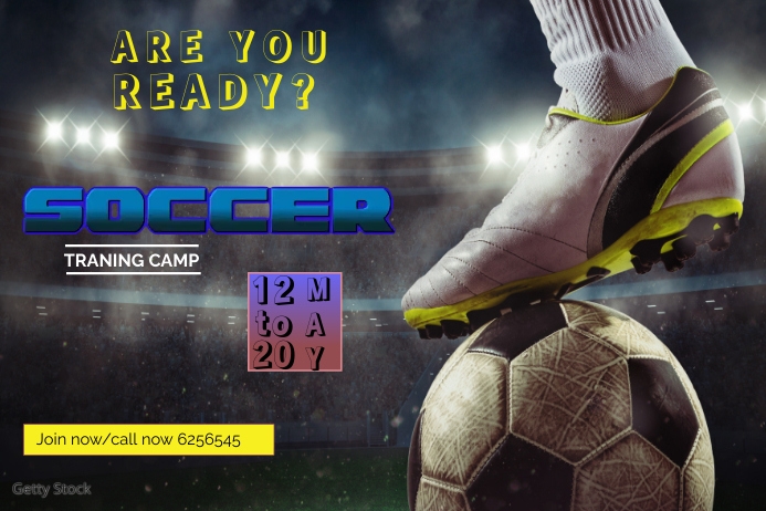 SOCCER GAME POSTER Template | PosterMyWall