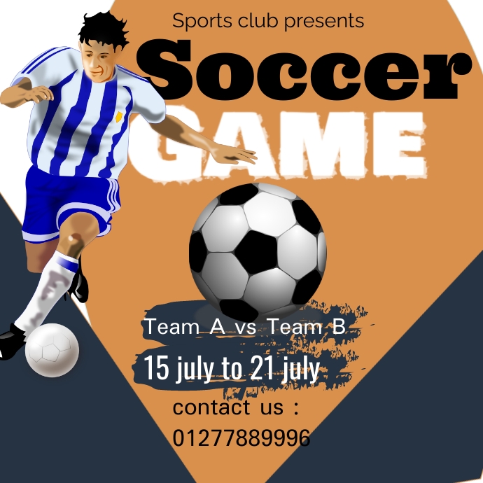Soccer game poster / soccer poster flyer Template | PosterMyWall