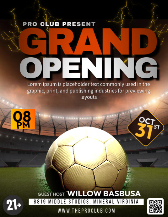 Copy of Soccer Grand Opening | PosterMyWall