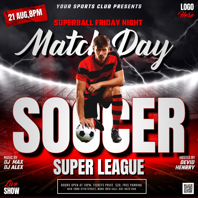 soccer league flyer Template | PosterMyWall