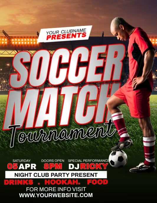 Plantilla de Soccer Match Ads | PosterMyWall