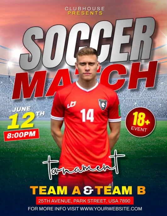 Modèle Soccer Match Ads | PosterMyWall