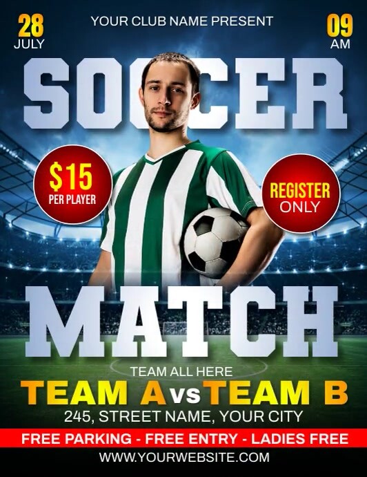 Copy of Soccer Match Ads | PosterMyWall