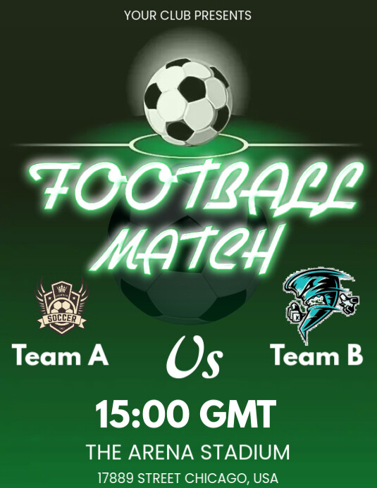 Soccer MATCH banner Template | PosterMyWall