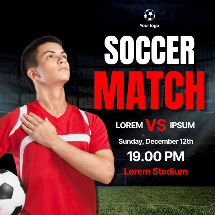 Soccer Match Competition Template | PosterMyWall