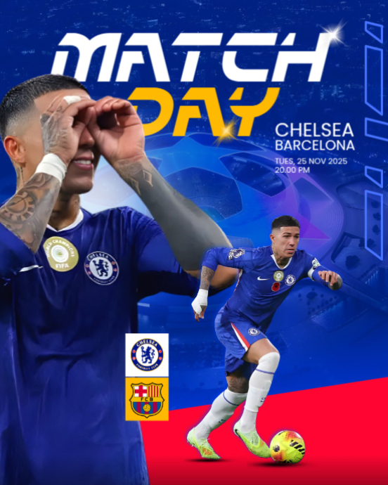 Plantilla de Soccer Match Day Champions League | PosterMyWall