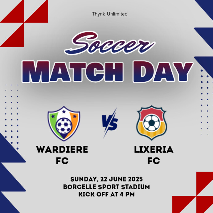 Soccer Match Day Template | PosterMyWall