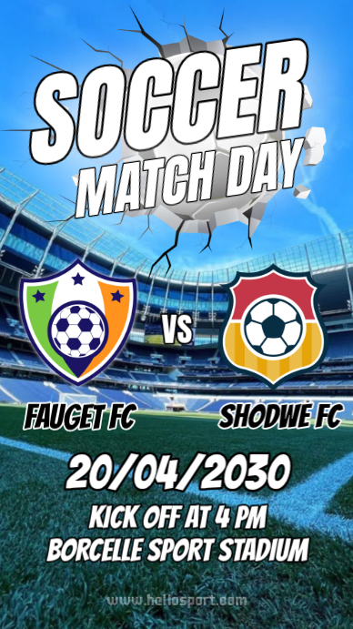 Soccer Match Day Template | PosterMyWall
