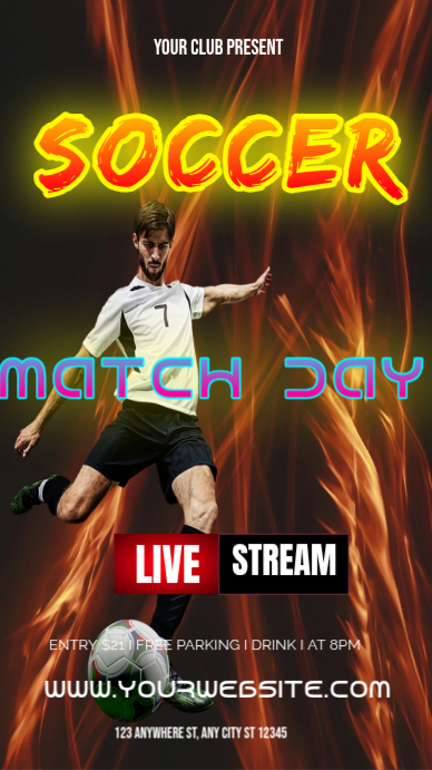 Soccer match day Template | PosterMyWall