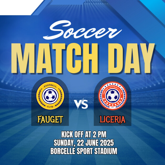 Soccer Match Day Template | PosterMyWall
