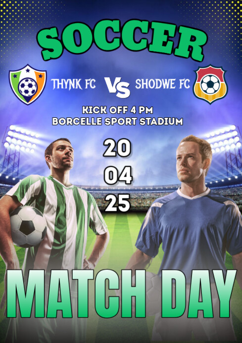 Soccer Match Day Template | PosterMyWall