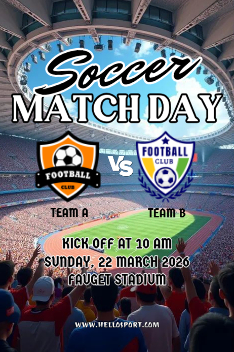 Soccer Match Day Template | PosterMyWall