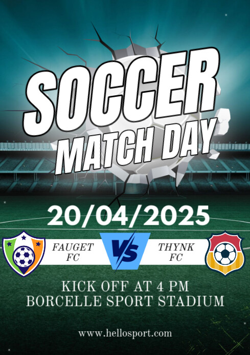 Copy of Soccer Match Day | PosterMyWall
