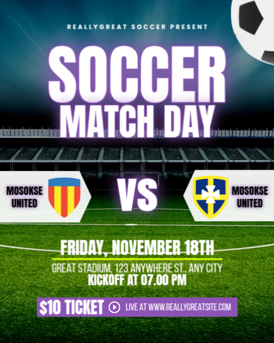 Soccer Match Day Template | PosterMyWall