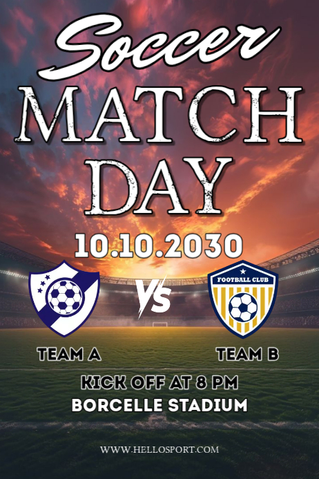 Soccer Match Day Template | PosterMyWall