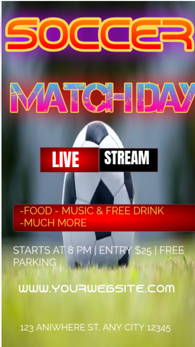 Plantilla de Soccer Match Day | PosterMyWall