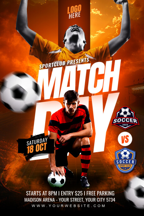 Copy of Soccer match day | PosterMyWall