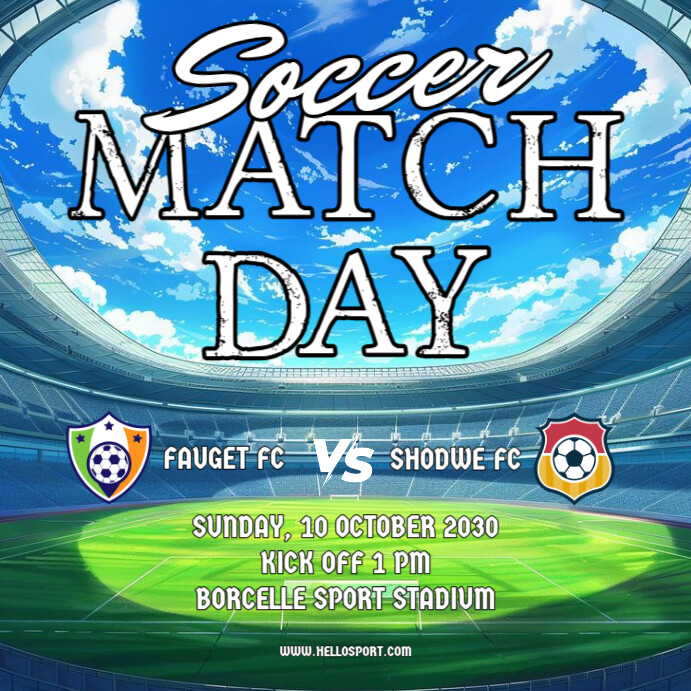 Soccer Match Day Template | PosterMyWall
