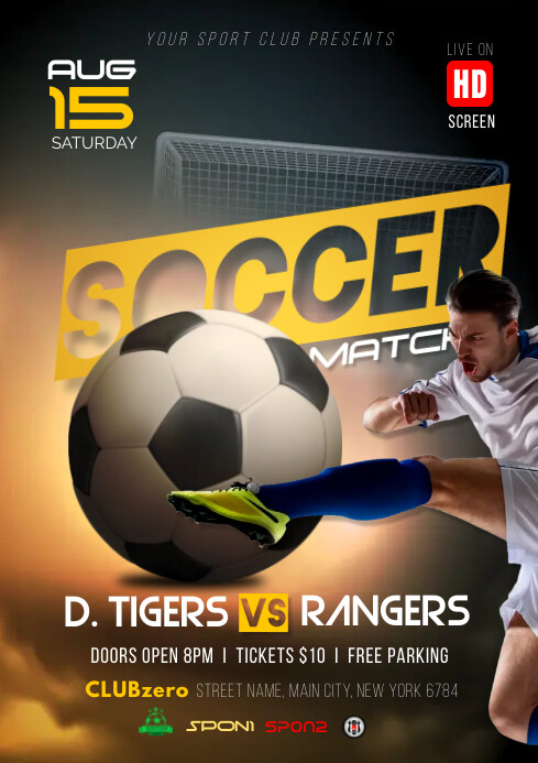 soccer match Template | PosterMyWall