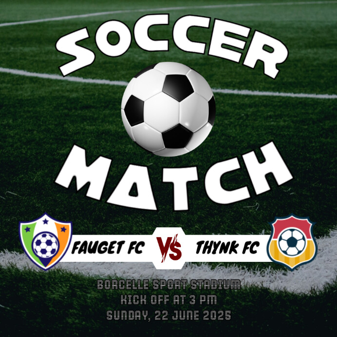 Soccer Match Template | PosterMyWall