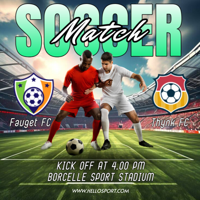 Soccer Match Template | PosterMyWall