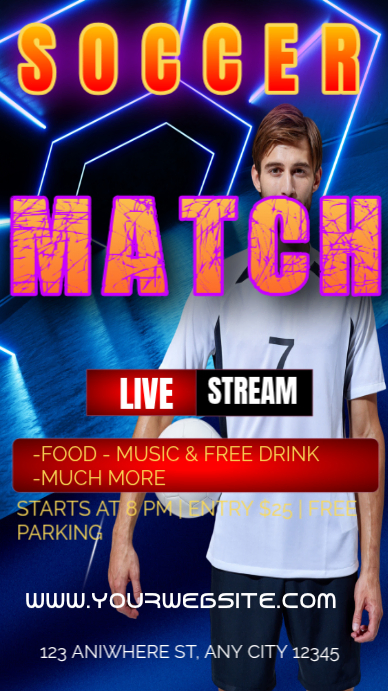 Soccer match Template | PosterMyWall