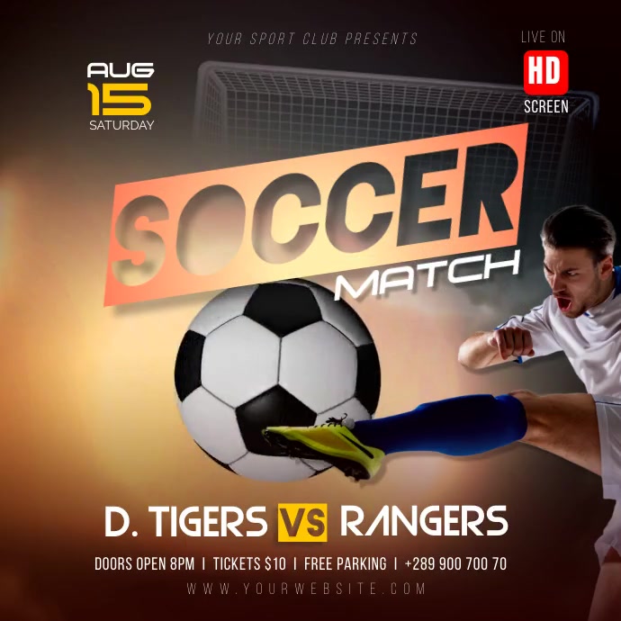 soccer match Template | PosterMyWall