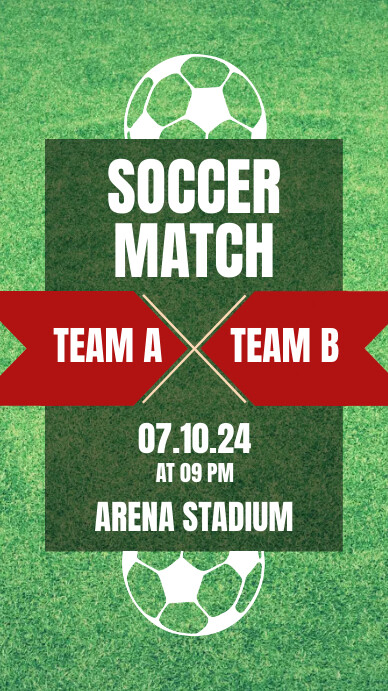 SOCCER MATCH Template | PosterMyWall