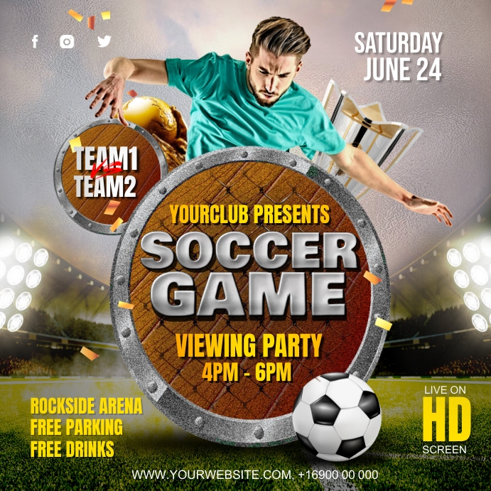 soccer match Template | PosterMyWall