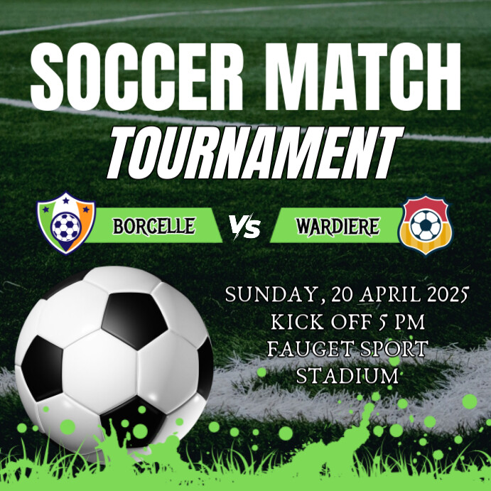 Soccer Match Template | PosterMyWall