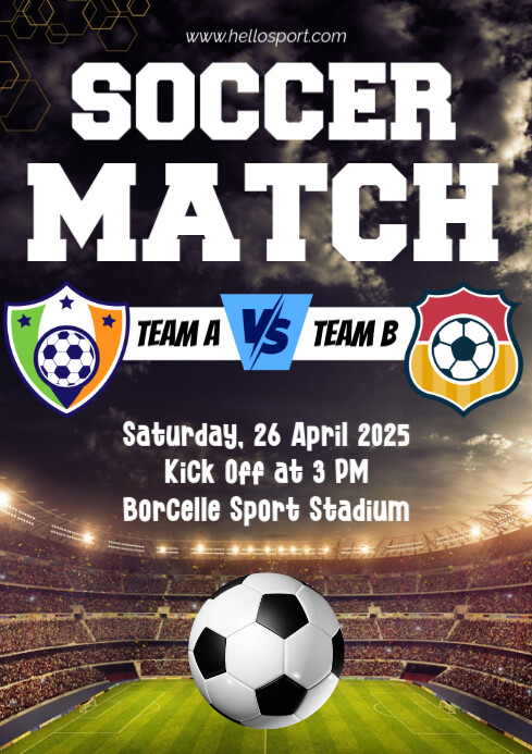 Soccer Match Template | PosterMyWall