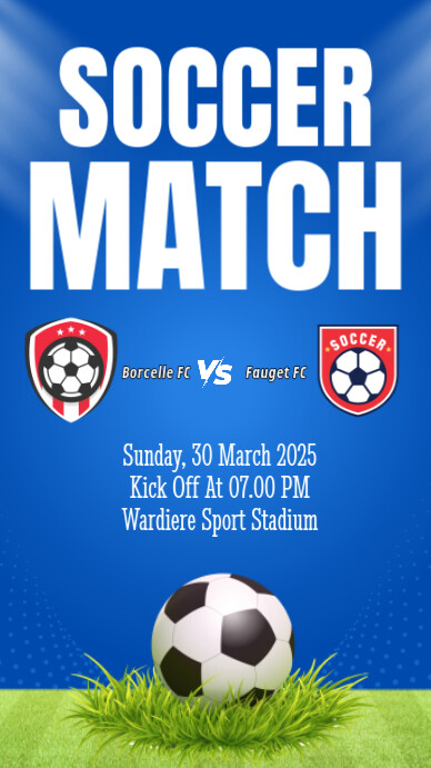 Soccer Match Template | PosterMyWall