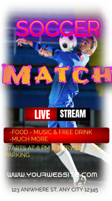 SOCCER match Template | PosterMyWall