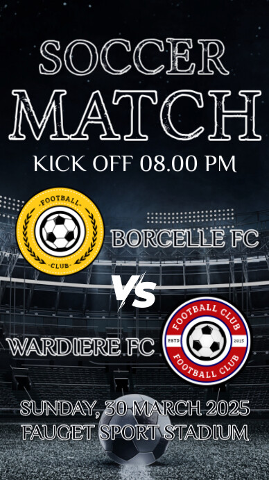 Soccer Match Template | PosterMyWall