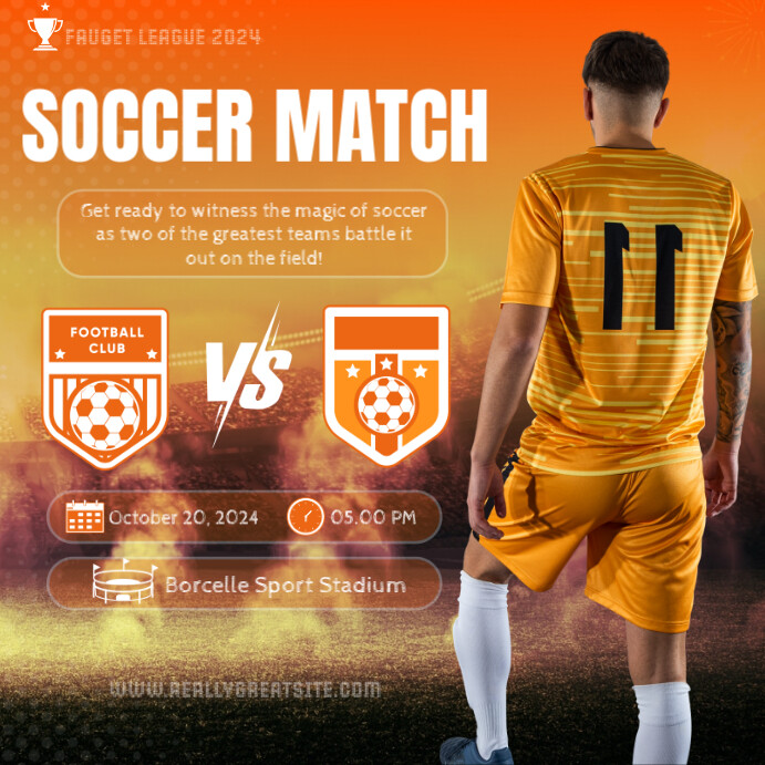 Soccer Match Template | PosterMyWall