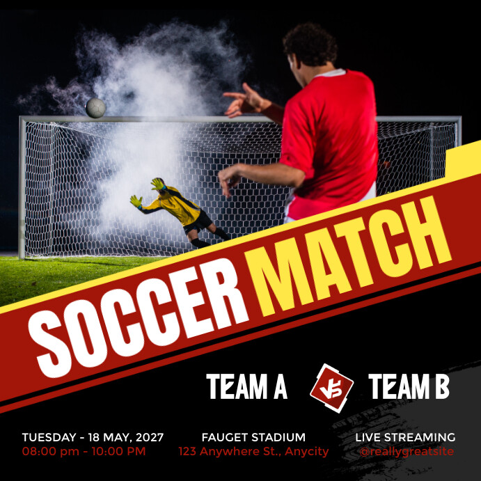 Soccer Match Template | PosterMyWall