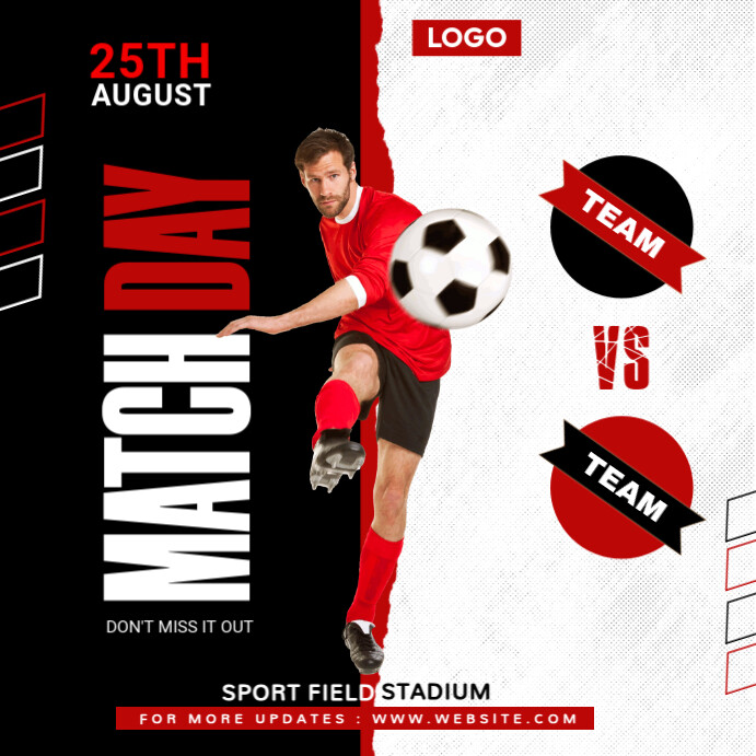 Soccer Match Poster Template | PosterMyWall