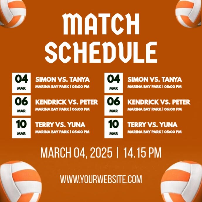 Soccer Match Schedule Template | PosterMyWall