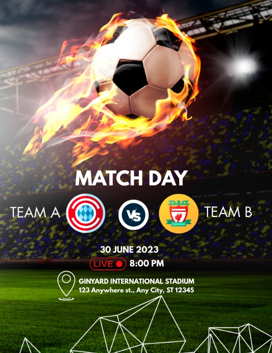 soccer MATCH TEMPLATE | PosterMyWall